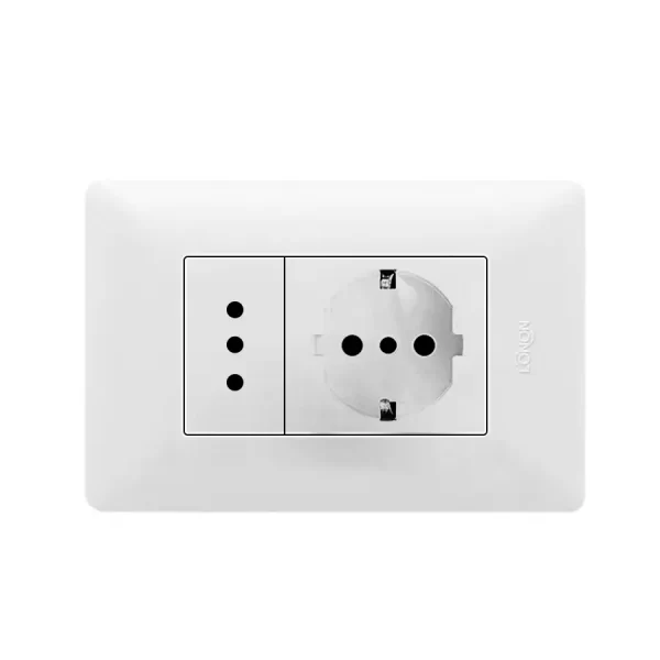 Toma 3 en línea + Schuko 16A